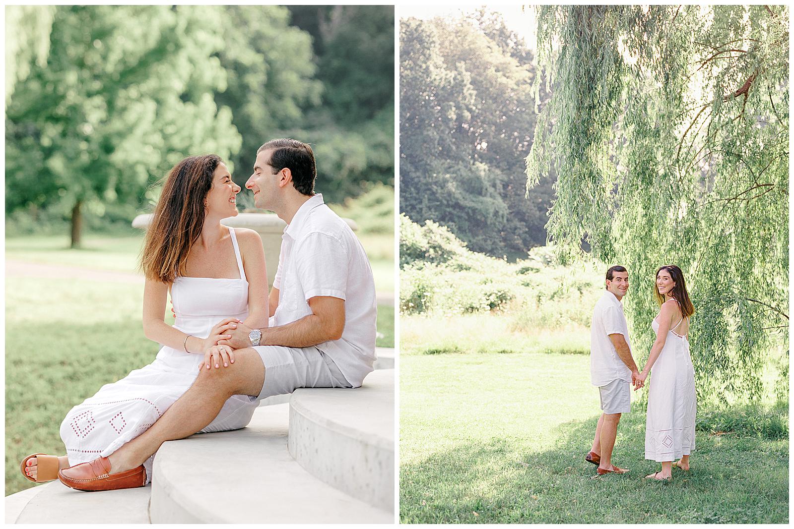 Brookline MA engagement session at Larz Anderson Park